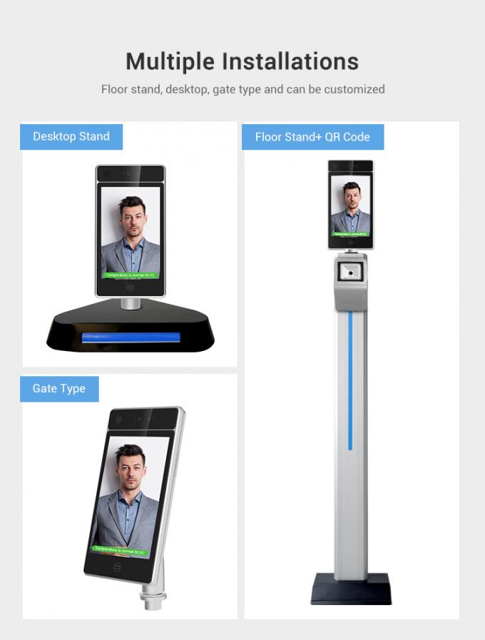 Thermal Infrared Facial Recognition Door Entry System 10 Inch IPS LCD ...